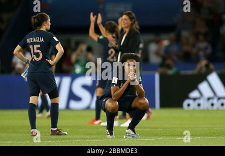 France's Wendie Renard sits dejected after the game Stock Photo - Alamy