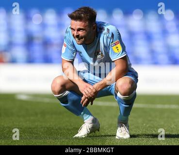 Coventry City's Matty Godden goes down injured Stock Photo - Alamy