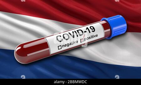 Netherlands on covid-19 virus with copy space. 3d rendering Stock Photo ...