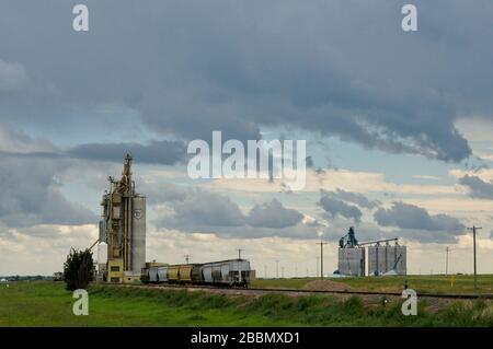 Vulcan Canada - 6 July 2013 - Grain elevators in Alberta Canada Stock ...