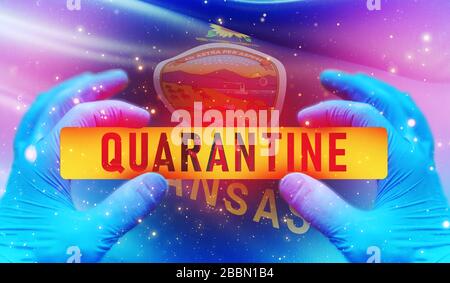 Quarantine area concept,, medical concept with flag of Bangladesh ...