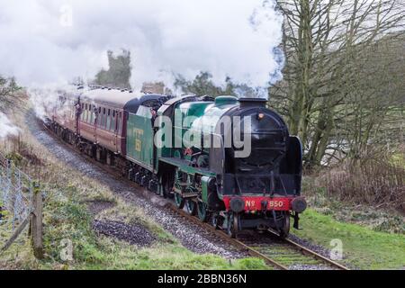 Lord Nelson steam locomotive on a passenger train Stock Photo - Alamy