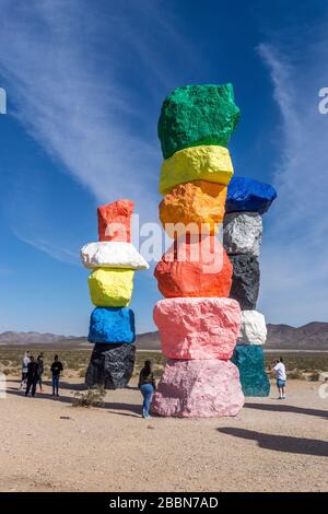 Seven Magic Mountains, Las Vegas, Nevada. USA Stock Photo - Alamy