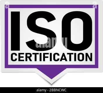 iso certification label. iso certification isolated seal. Retro sticker ...