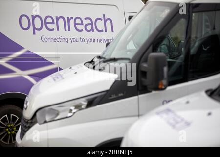 Openreach division of telecommunications company BT plc, maintains ...