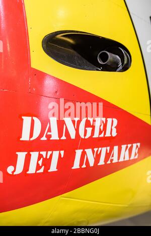 Danger Aircraft Armed warning sign RAF Tornado GR4 fighter bombers with ...