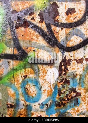 Rough grunge wallpaper. Overlay rusty background. Weathered stains ...