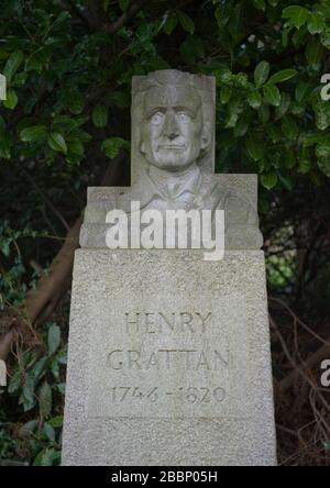 Statue of Irish politician Henry Grattan, Central Lobby, the Houses of ...