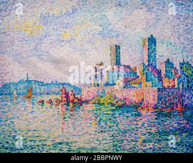 Antibes, The Towers 1911 Paul Signac 1863-1935 France French Stock ...
