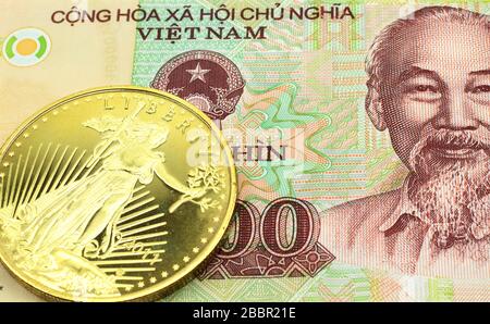10000 dong bank note of Vietnam. Dong is the national currency of ...
