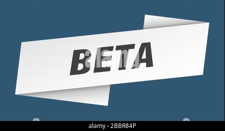 beta banner template. beta ribbon label sign Stock Vector Image & Art ...