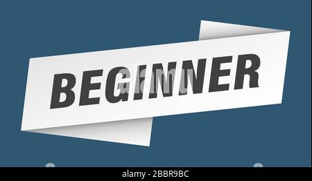 beginner banner template. beginner ribbon label sign Stock Vector Image ...