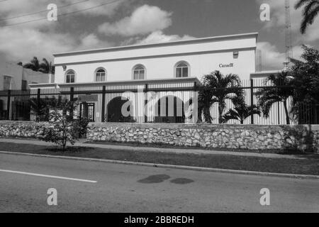 The Canadian embassy Havana Cuba wall clouds cloud old whitewash walls ...