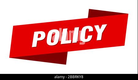 policy banner template. policy ribbon label sign Stock Vector Image ...