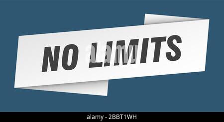 no limits banner template. no limits ribbon label sign Stock Vector ...