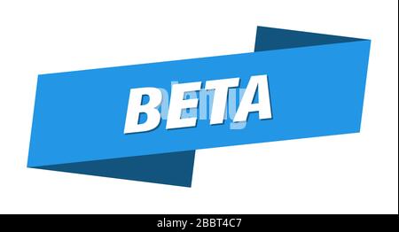 beta banner template. beta ribbon label sign Stock Vector Image & Art ...