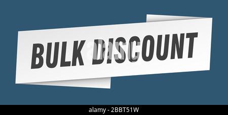 bulk discount ribbon label sign set. bulk discount banner Stock Vector ...