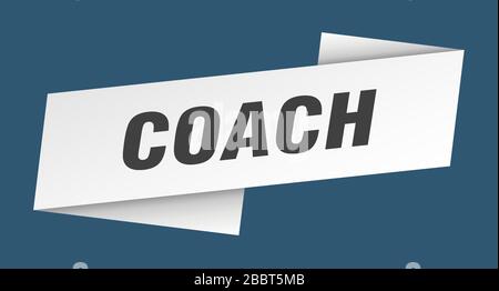 coach banner template. coach ribbon label sign Stock Vector Image & Art ...