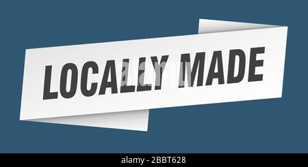 locally made banner template. locally made ribbon label sign Stock ...