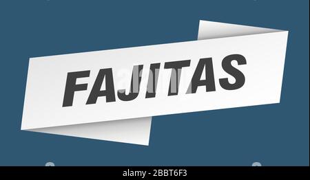 fajitas banner template. fajitas ribbon label sign Stock Vector Image ...