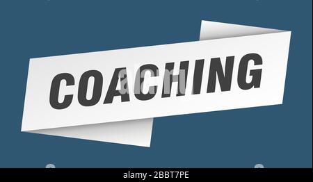 coaching banner template. coaching ribbon label sign Stock Vector Image ...