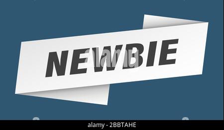 newbie banner template. newbie ribbon label sign Stock Vector Image ...