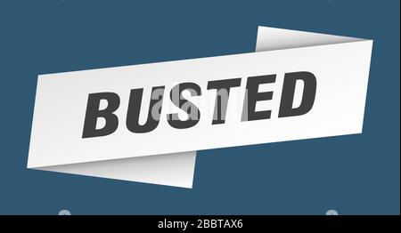 busted banner template. busted ribbon label sign Stock Vector Image ...