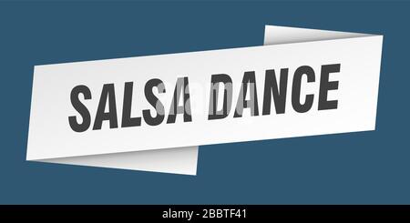salsa dance banner template. salsa dance ribbon label sign Stock Vector ...