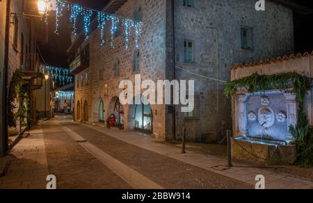 Serina Bergamo Italy December 25 2019: Street of the ancient village of ...