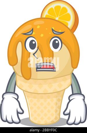 Afraid banana ice cream in shape cartoon Stock Vector Image & Art - Alamy