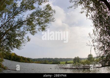General view of the lake. Hainault Forest Country Park, Redbridge Stock ...