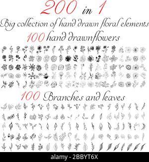 Big set of hand drawn sketch style African animals with tiger isolated ...