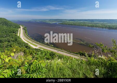 Mississippi River Scenic Overlook Stock Photo - Alamy
