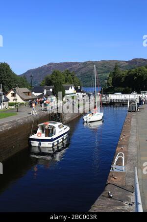 Fort Augustus Scotland Telford 5 locks on the Caledonian Canal here 4 ...
