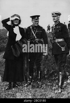 Winston Churchill with his wife, Clementine and General Bruce Hamilton ...