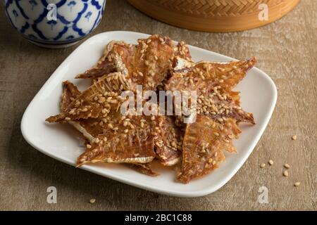 close up fish dish - deep fried fish Stock Photo - Alamy