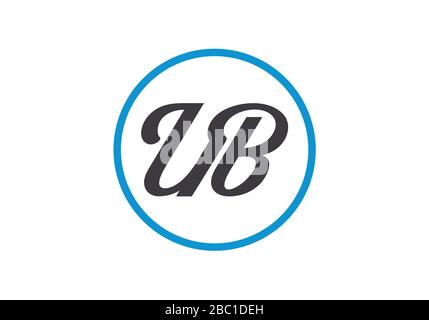 Initial Circle UB letter Logo Design vector Template. Abstract Letter UB logo Design Stock ...