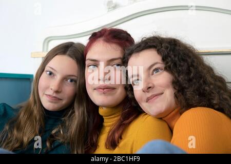 Portrait of three sisters Stock Photo - Alamy