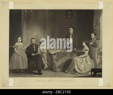 Grant and his family - original picture by W. Sartain, Phila ...
