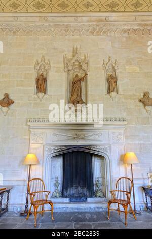 Great hall - Lacock Abbey - Wiltshire, England Stock Photo - Alamy