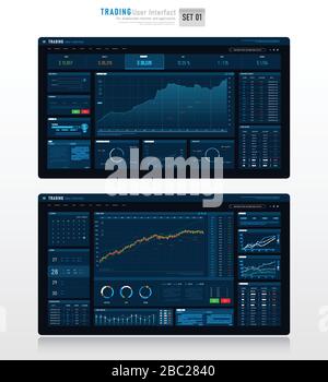dashboard monitor Trading Chart Stock Market Money Financial Index ...