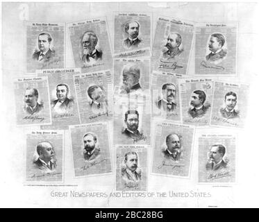 Great newspapers and editors of the United States Stock Photo - Alamy