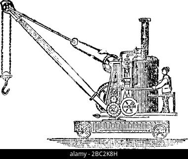 Steam Powered Crane, 19th Century Stock Photo - Alamy