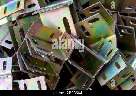 Steel corners for connection details with a galvanized pattern Stock ...