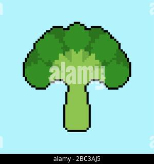Pixel art icon. Pixel art vegetables icon. Cute pixel vegetables. 8 bit ...