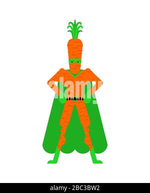 Cute superhero carrot character illustration Stock Vector Image & Art ...