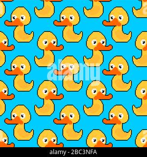 8 bit rubber duck pixels. animal vector illustration Stock Vector Image & Art - Alamy