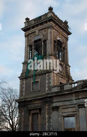 Columns and arches of an old abandoned building, image of urban ...