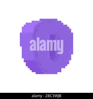 2 number pixel art. cartoon font. 8 bit Twoe numeral Children alphabet ...