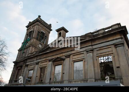 Columns and arches of an old abandoned building, image of urban ...